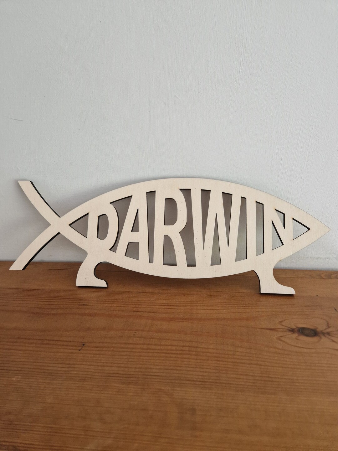 Darwin Fish. Ichthys Fish. Evolution Fish. Atheist Fish. Wooden Home ...