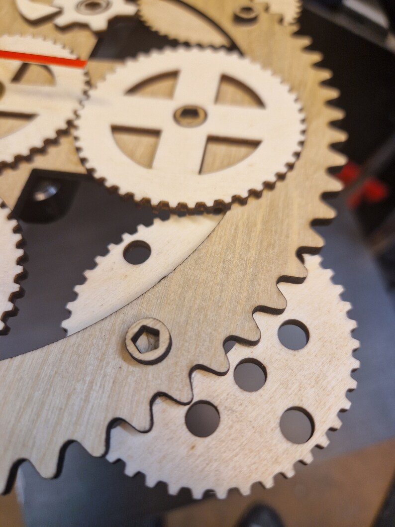 The Cog Clock. Steampunk Clock. Wooden Clock. Laser Cut. Unique. Clock ...