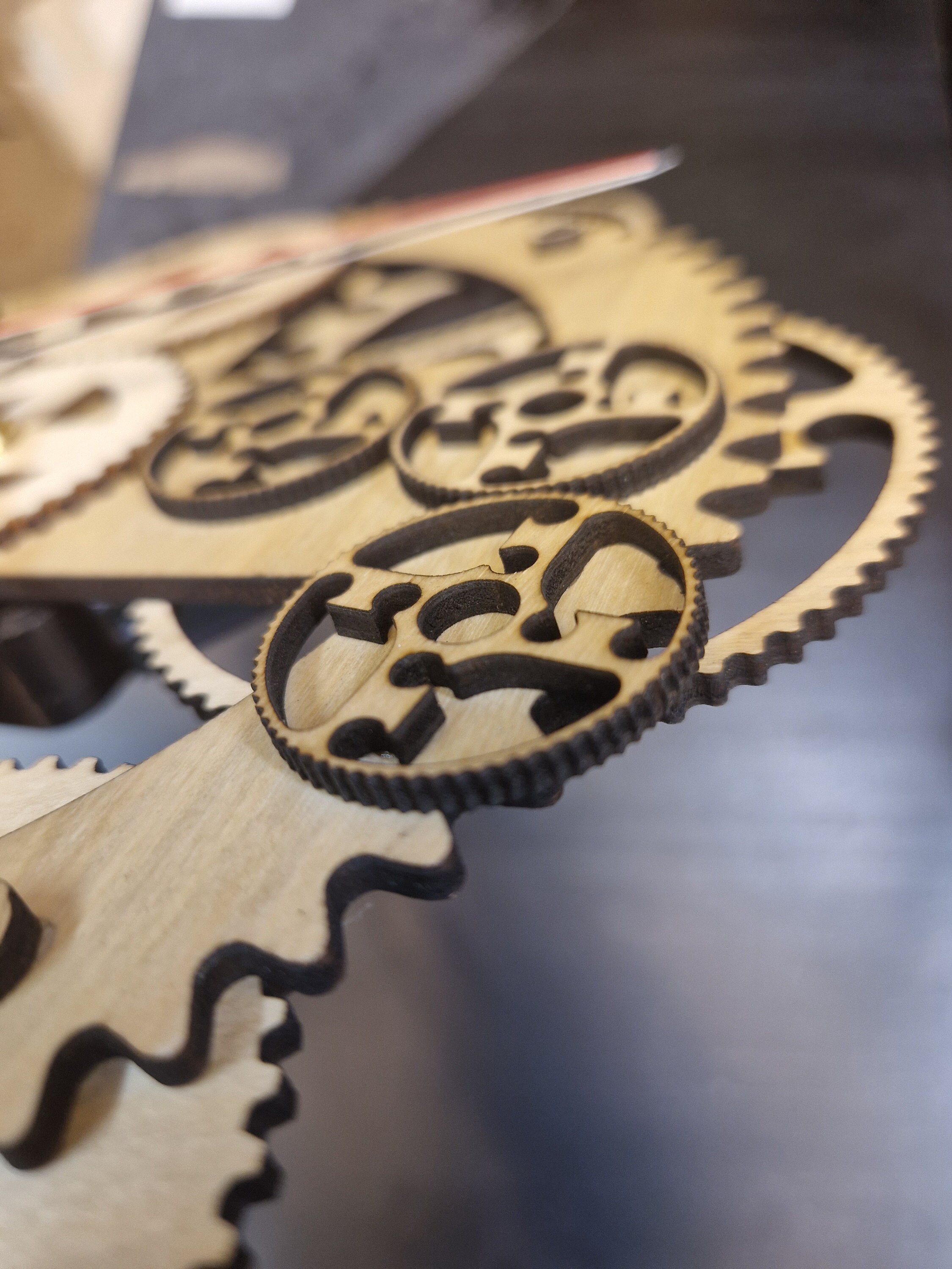 The Cog Clock. Steampunk Clock. Wooden Clock. Laser Cut. Unique. Clock ...