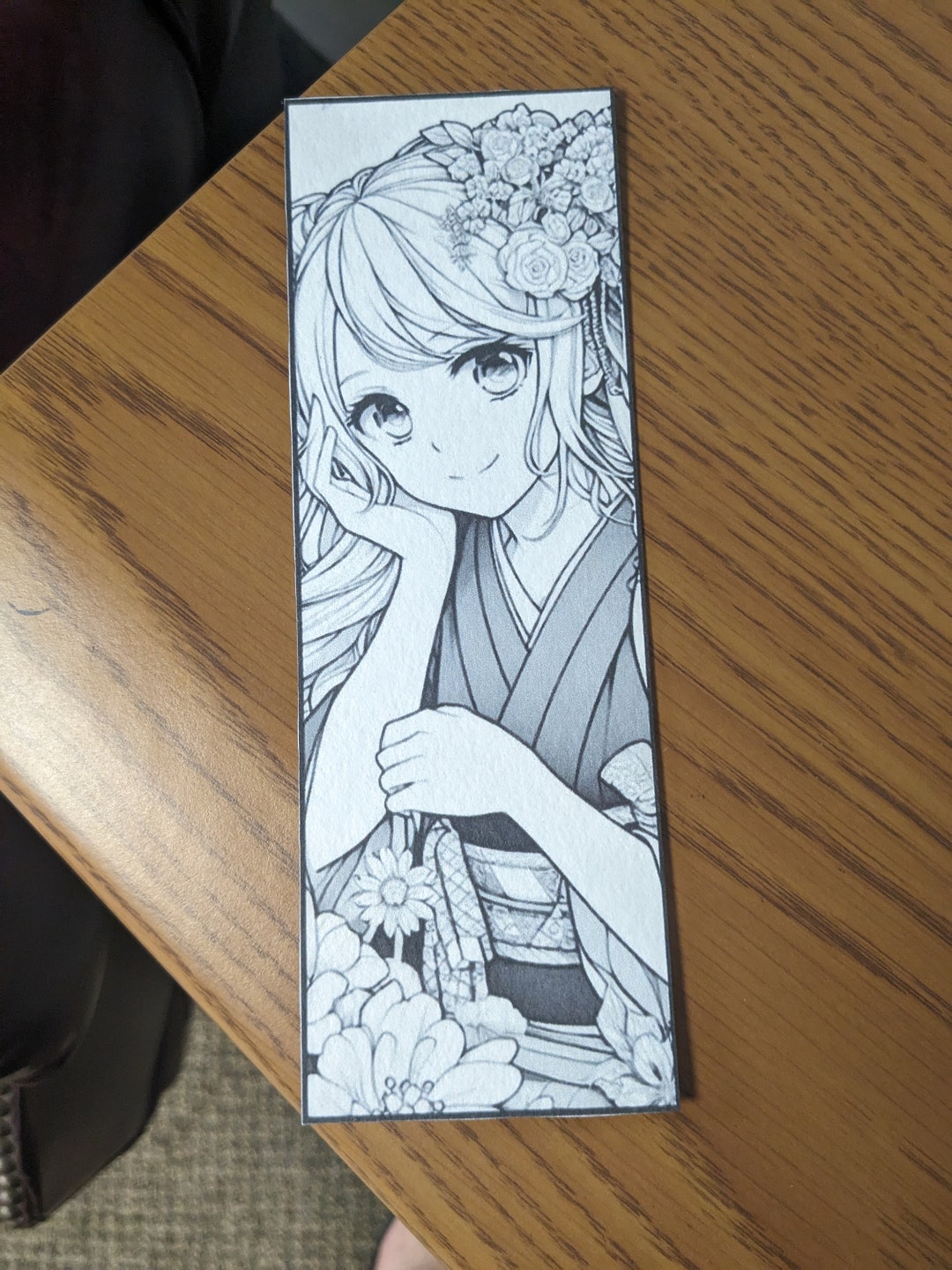 Bookmark With Anime Style Character, Coloring Book Style - Etsy