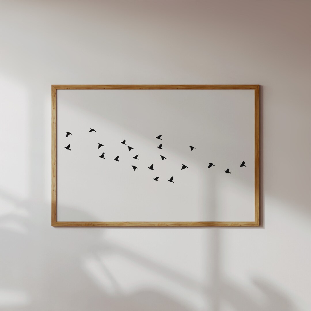 Wall Print Bird Home Decor Minimalist Printable Wall Art Neutral ...