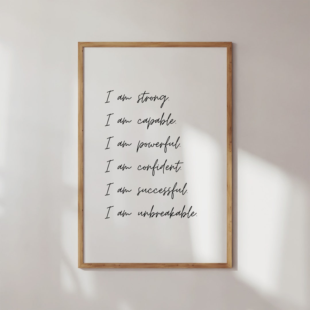 Wall Print Quotes Home Decor Minimalist Printable Manifestations ...