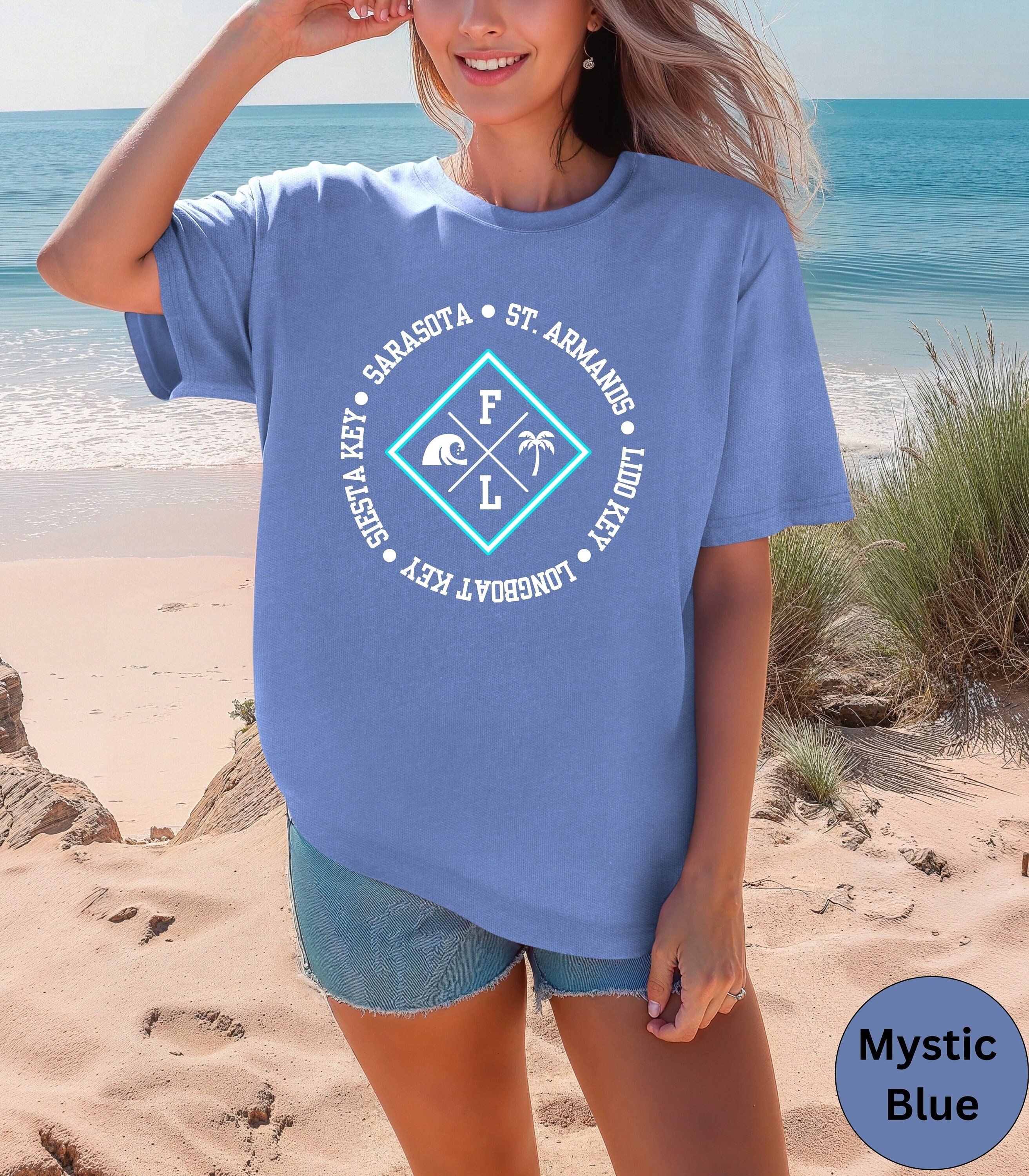 Sarasota Siesta Key Lido Key Longboat Key Comfort Colors Summer Beach ...