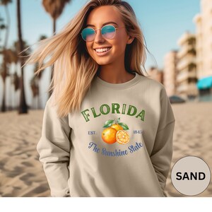Retro Florida Sweatshirt, Aesthetic Sweatshirt, Beach Crewneck, Florida ...