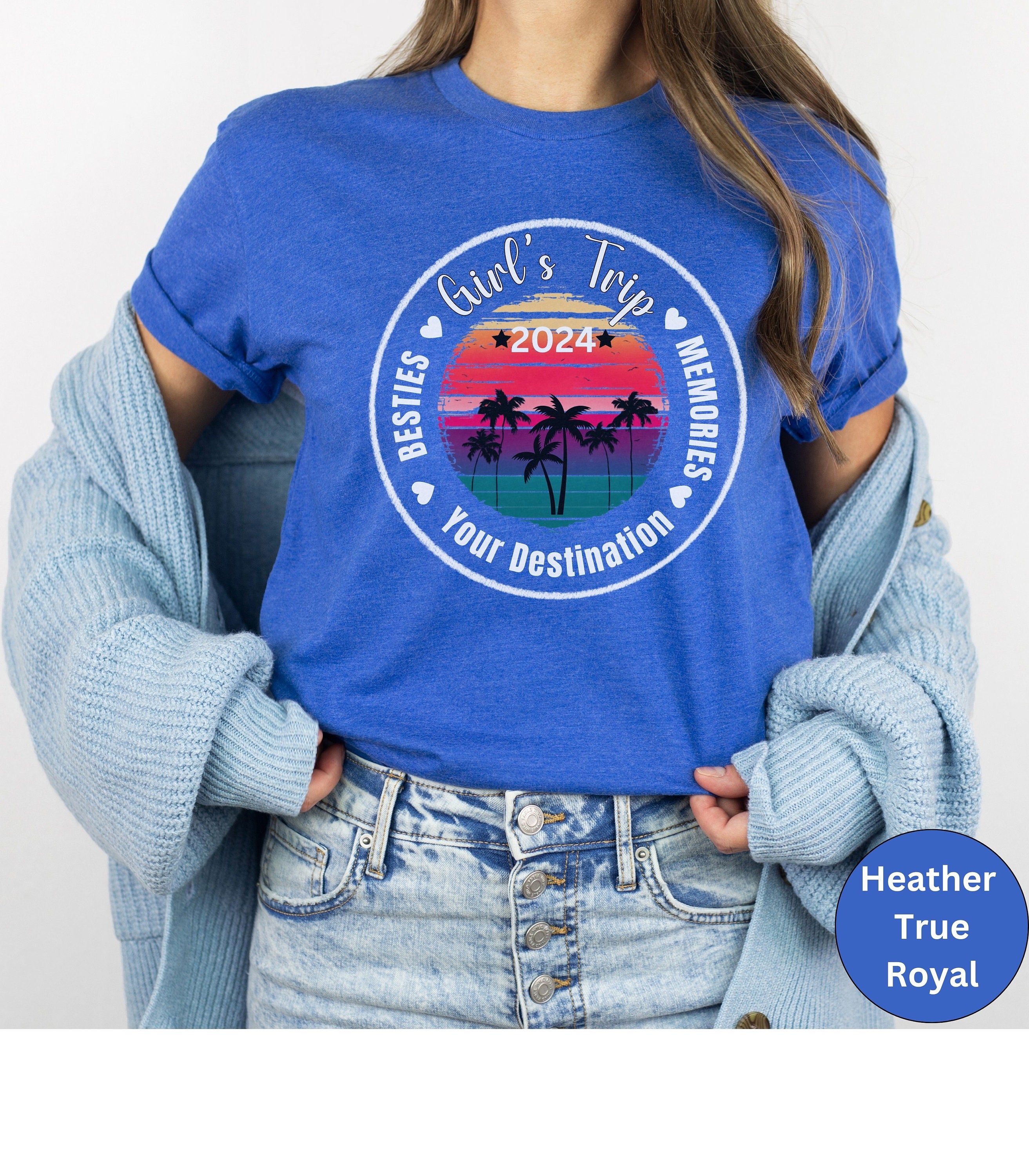 Custom Girls Trip Matching Vacation Shirts Personalized Summer Trip