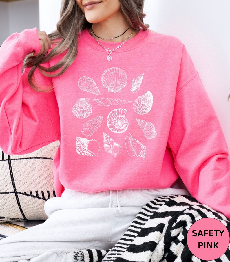 Seashell Summer Beach Vacation Crewneck Sweatshirt,sea Shell Sweater ...