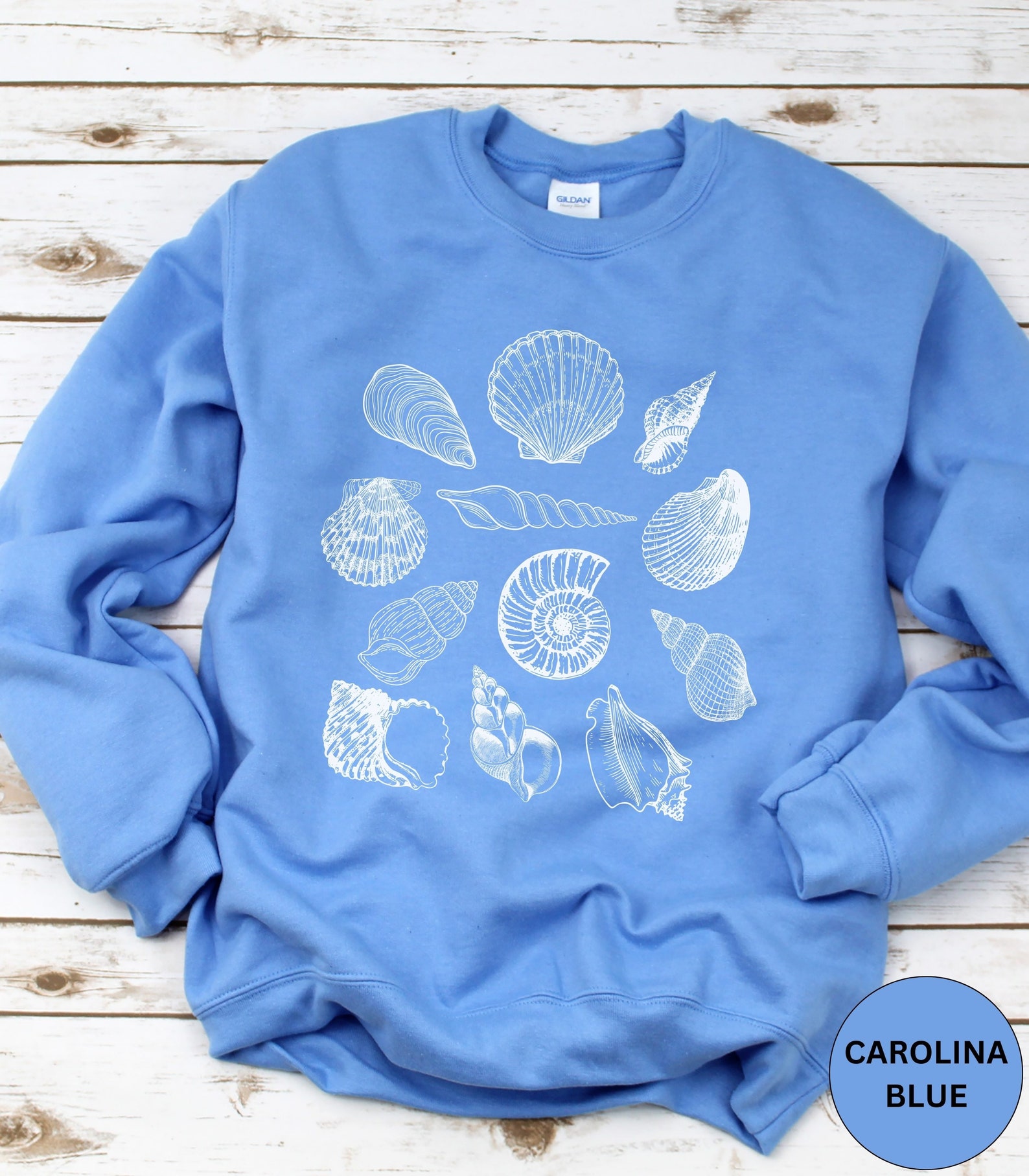 Seashell Summer Beach Vacation Crewneck Sweatshirt,sea Shell Sweater ...