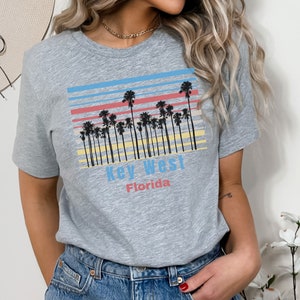 Key West Trendy Retro Tshirt for Women, Key West Beach Vacation ...