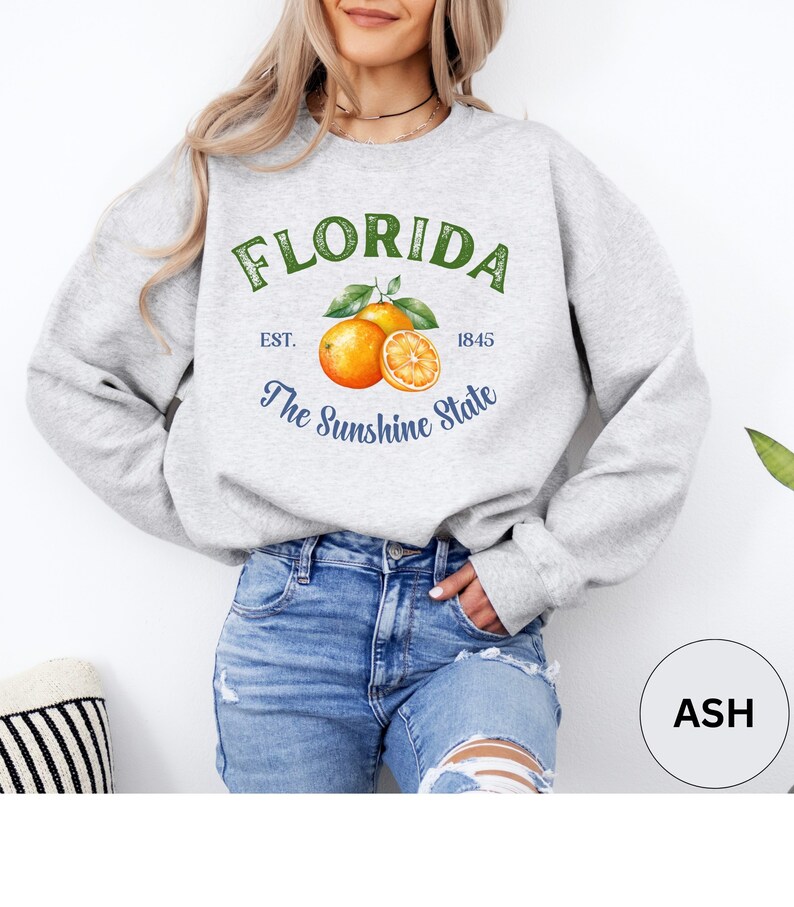 Retro Florida Sweatshirt, Aesthetic Sweatshirt, Beach Crewneck, Florida ...