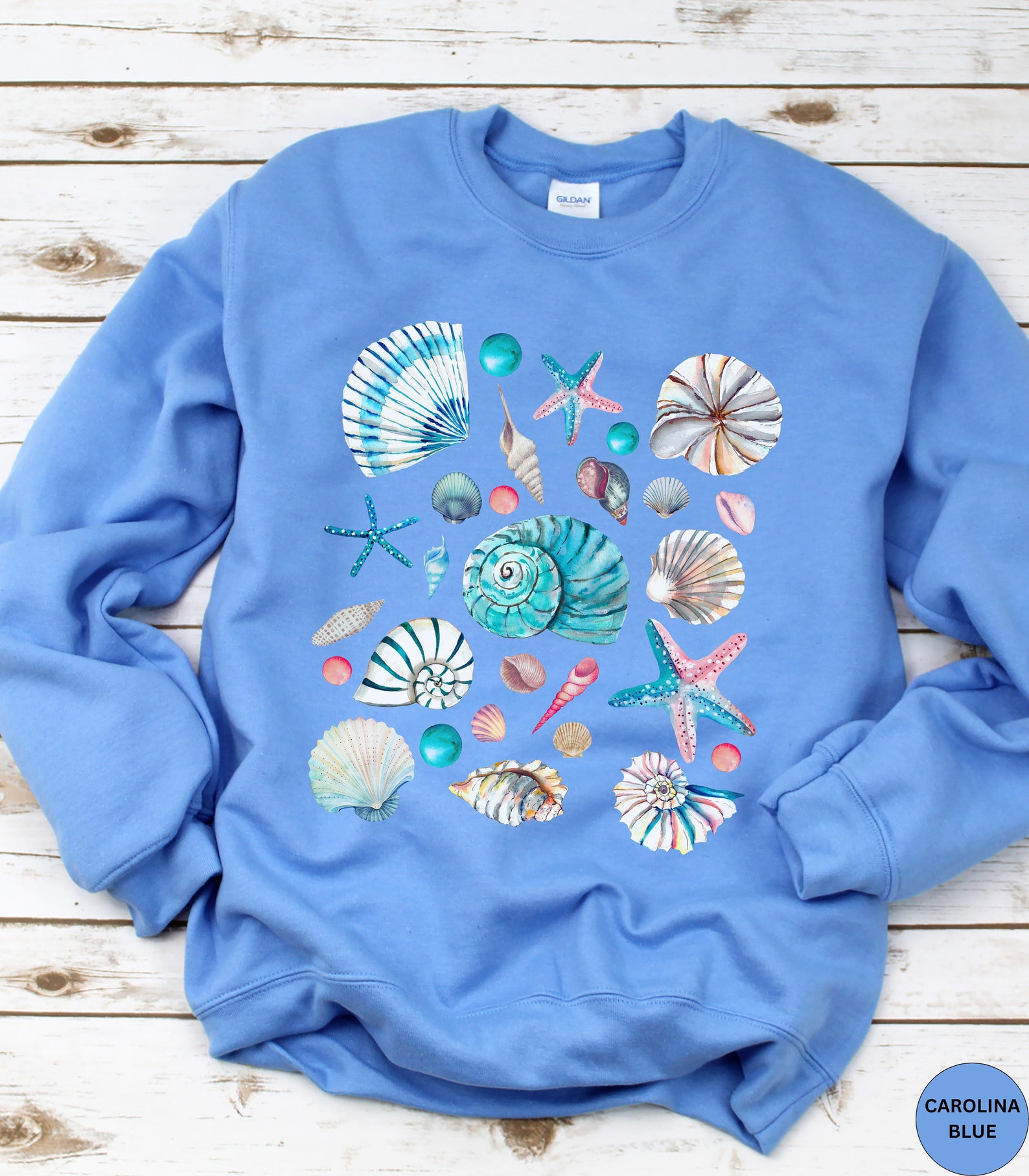 Sea Shell Summer Beach Vacation Sweatshirt for Women,sheashell Sweaters ...