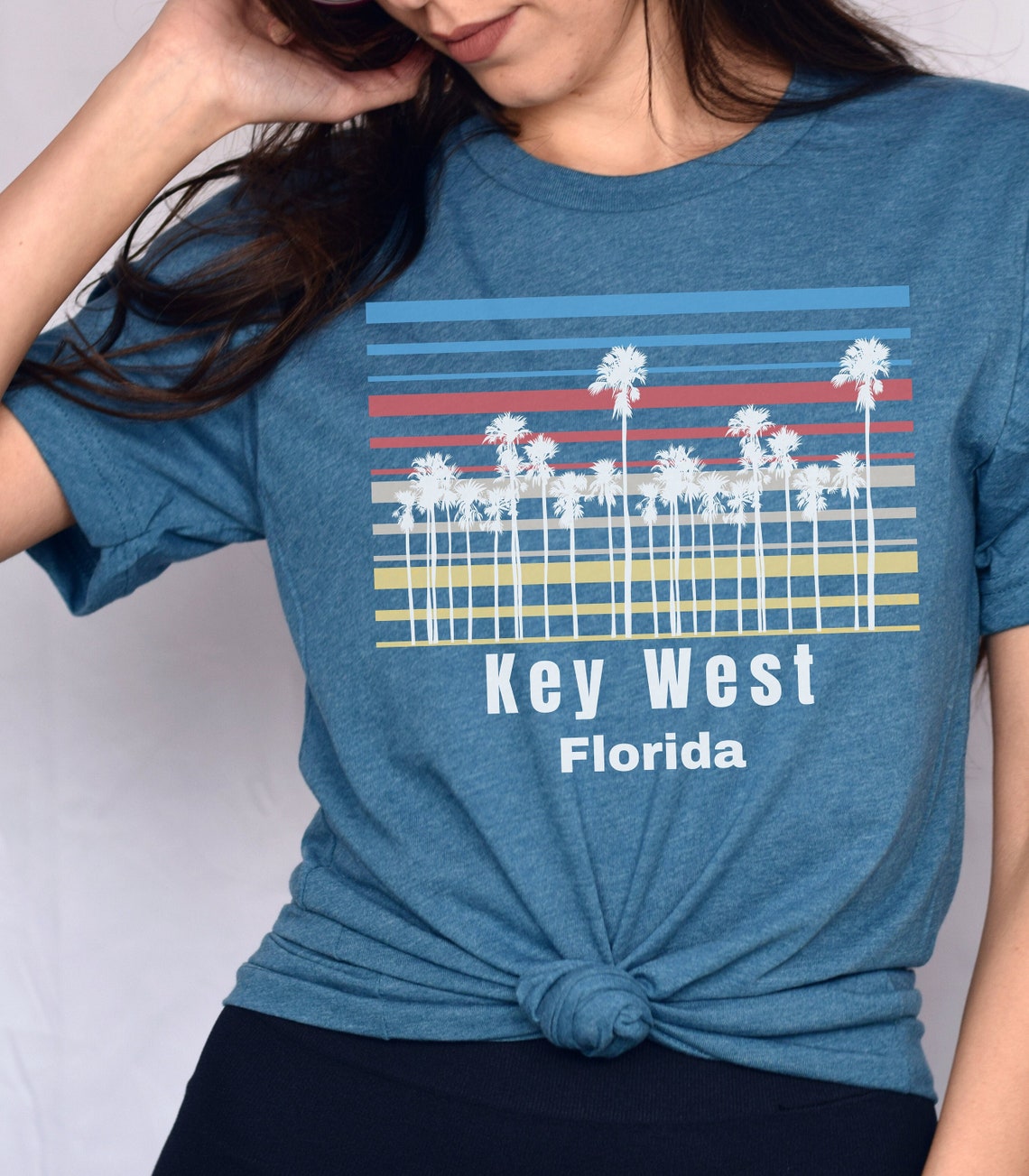 Key West Trendy Retro Tshirt for Women, Key West Beach Vacation ...