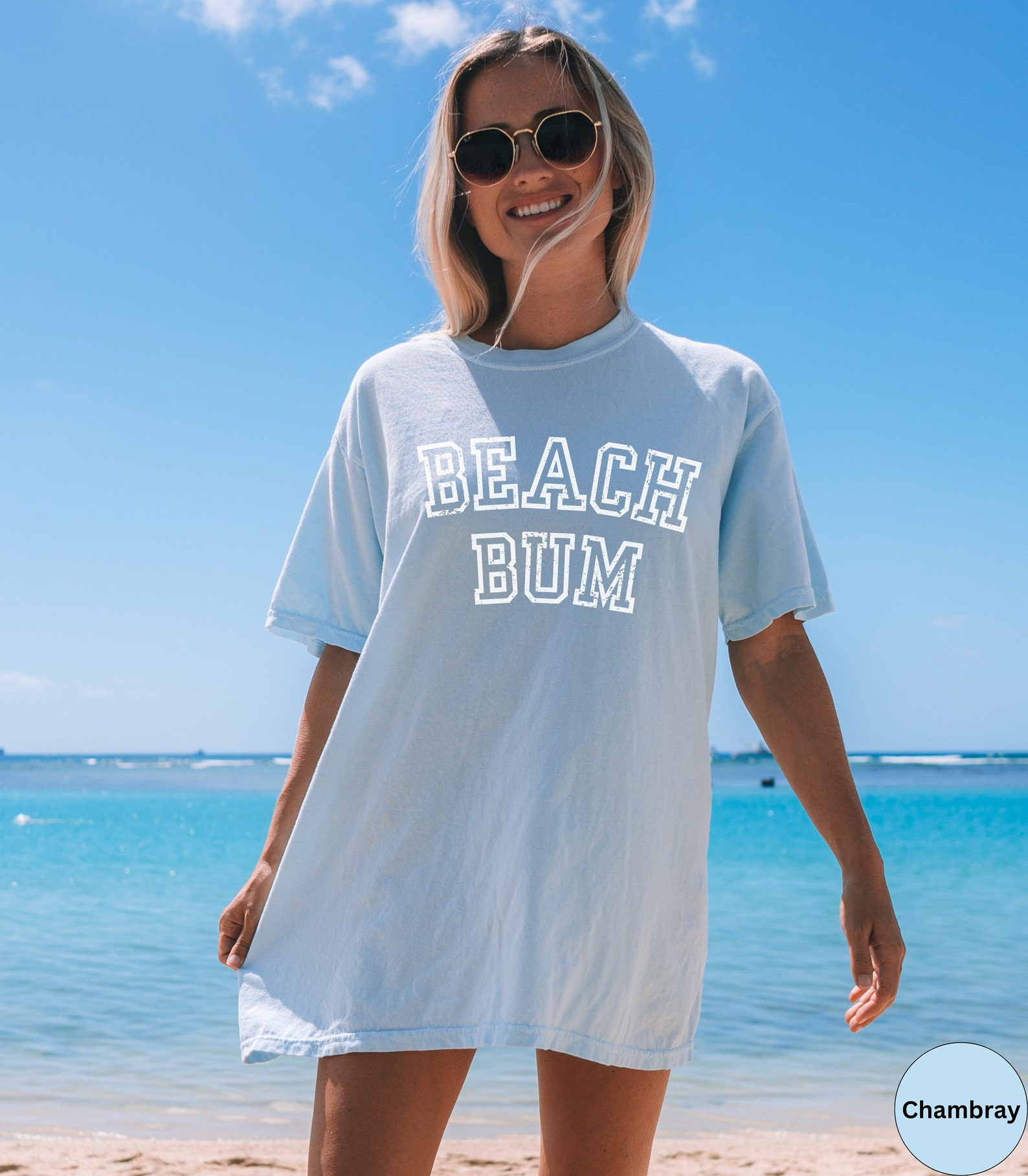 Beach Bum Summer Beach Vacation Comfort Colors Shirt,trendy Beachbum ...
