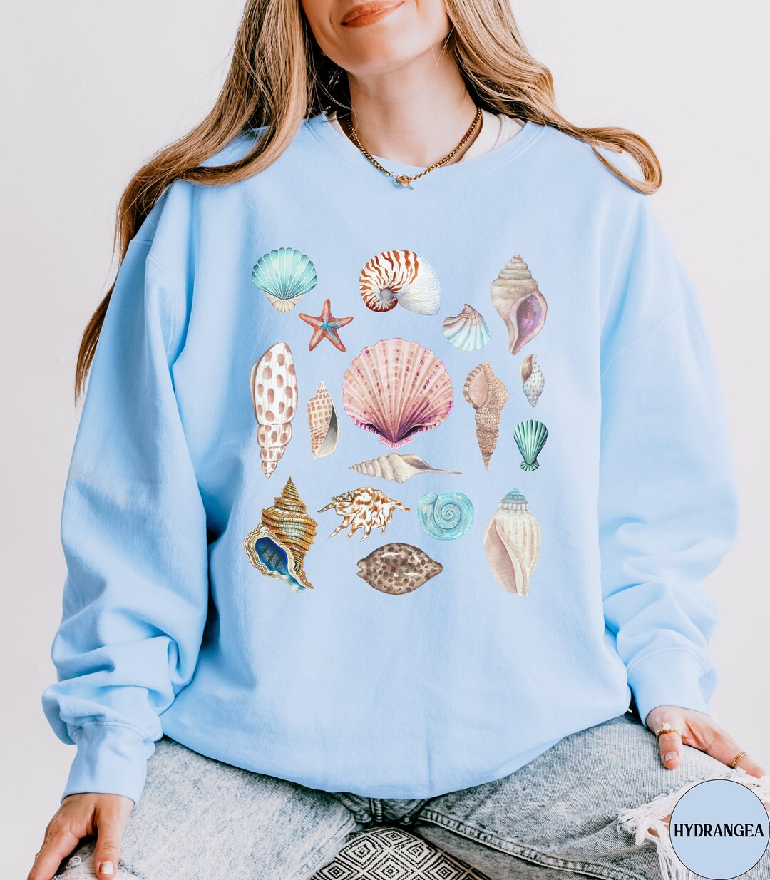 Seashell Summer Beach Vacation Comfort Colors Crewneck Sweatshirt,sea ...