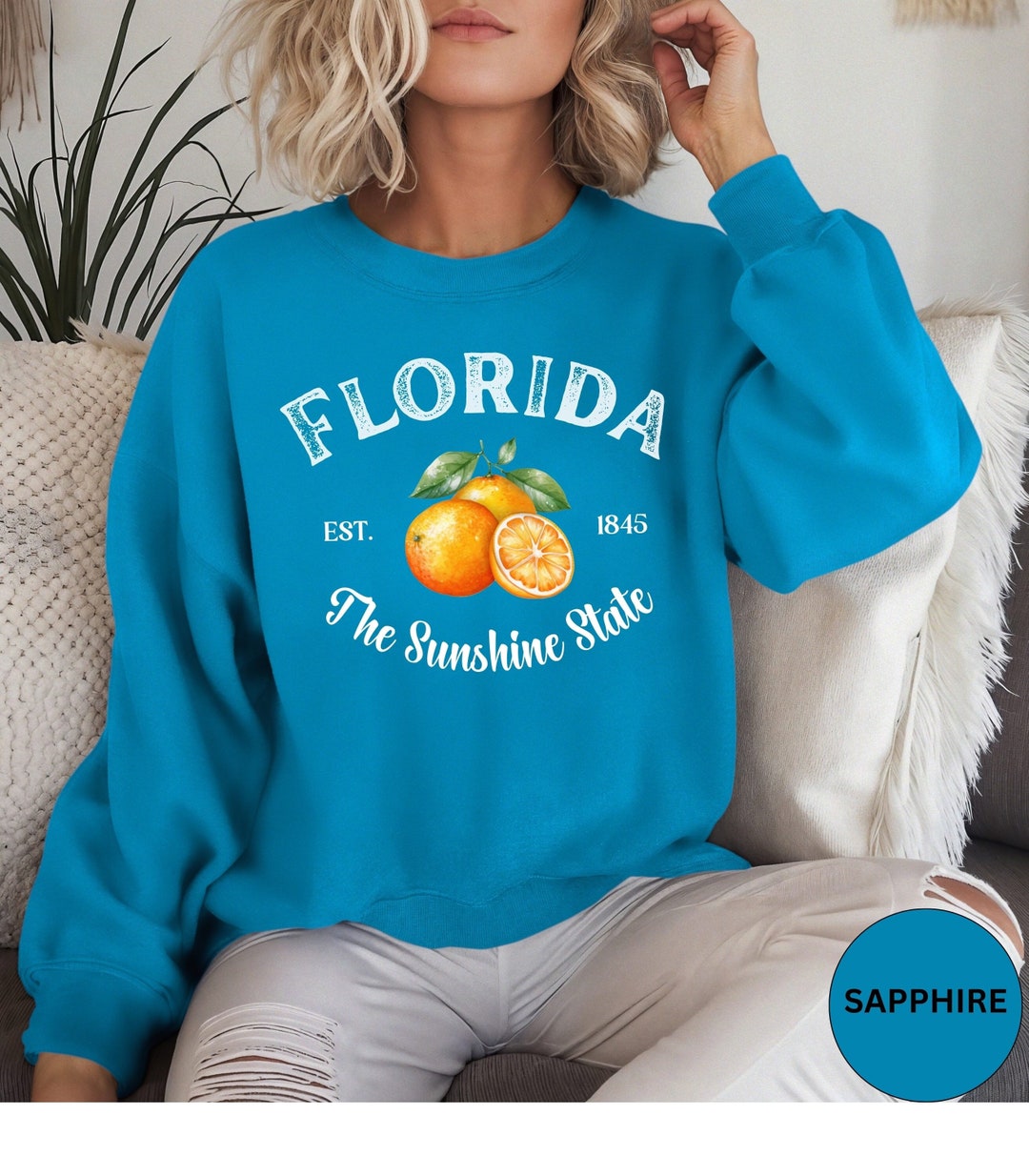 Retro Florida Sweatshirt, Aesthetic Sweatshirt, Beach Crewneck, Florida ...