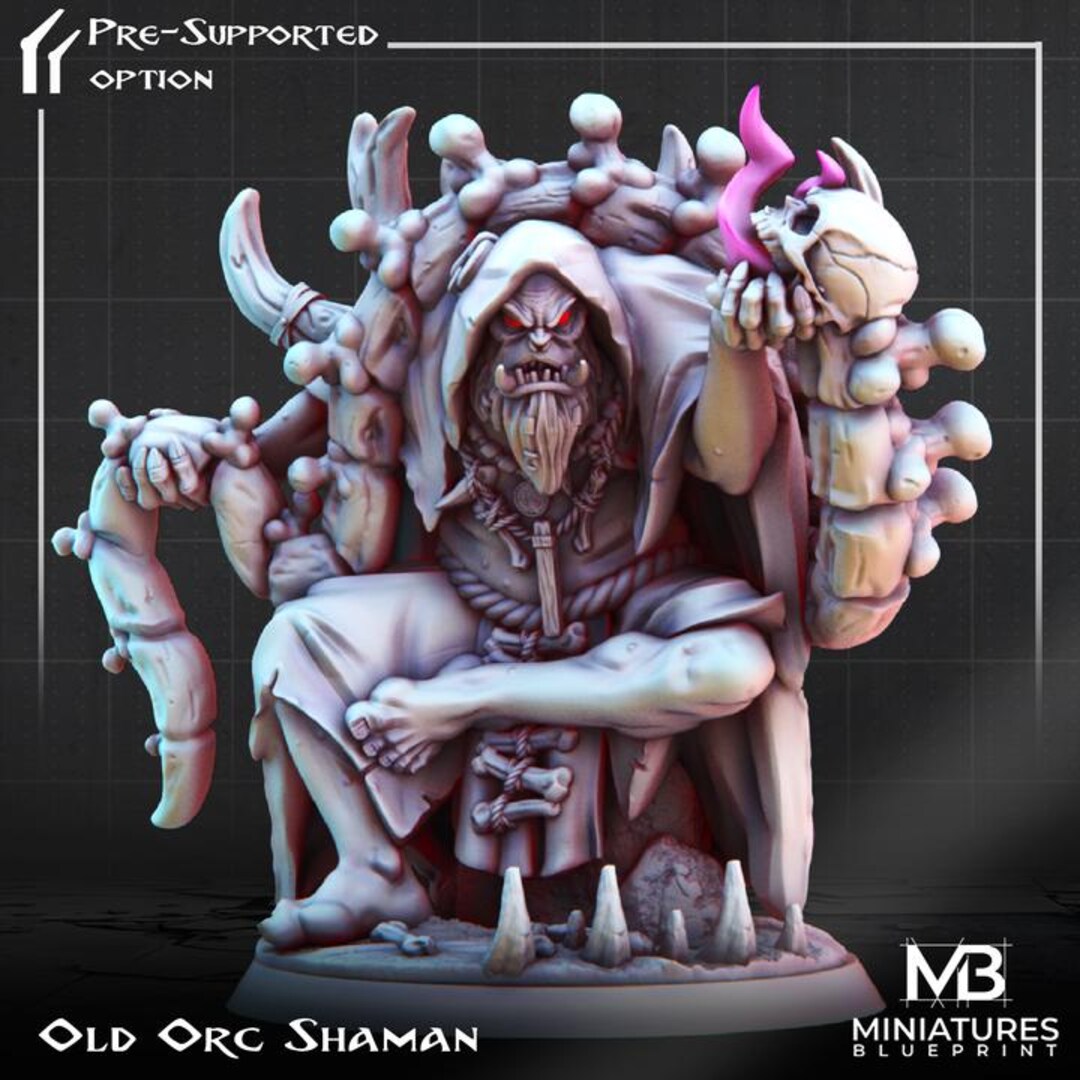 Old Orc Shaman - Miniatures Blueprint: It's My Orcs | Orcish | Warlock ...