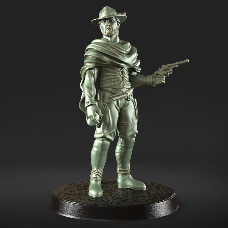 Human Gunslinger Dnd Miniature - Etsy