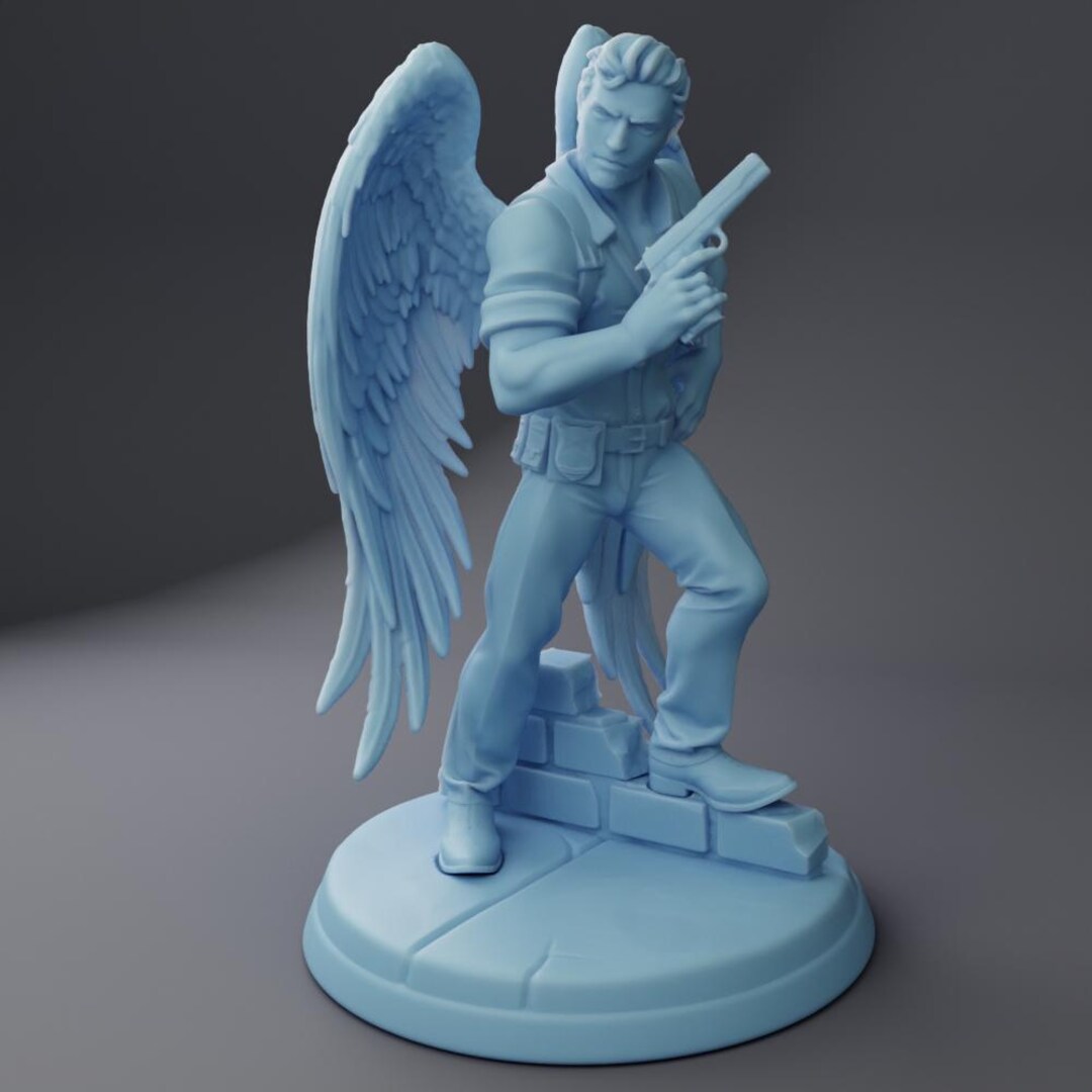 Aasimar Detective - Twin Goddess Miniatures Oct 2024 | Angel | Modern ...