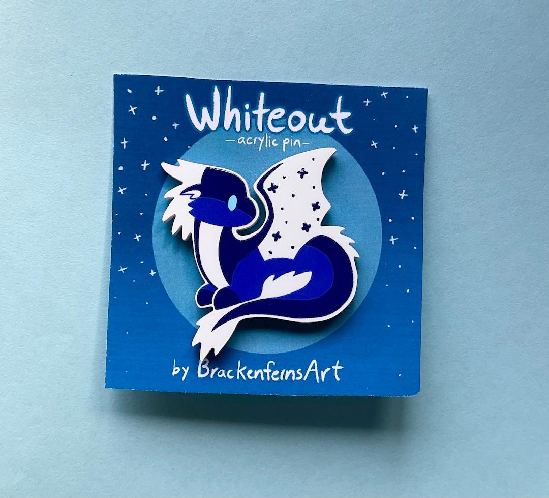 Whiteout Colored Acrylic Pin || Wings of Fire - Etsy