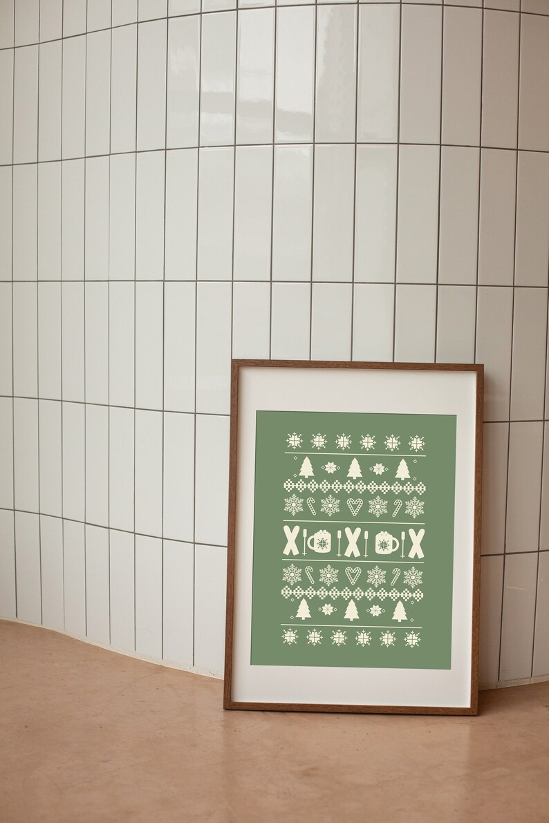 Muted Christmas Wall Decor Printable DIGITAL DOWNLOAD - Etsy