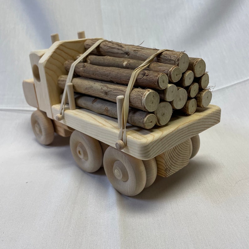 Large Wood Toy Log Truck - Etsy