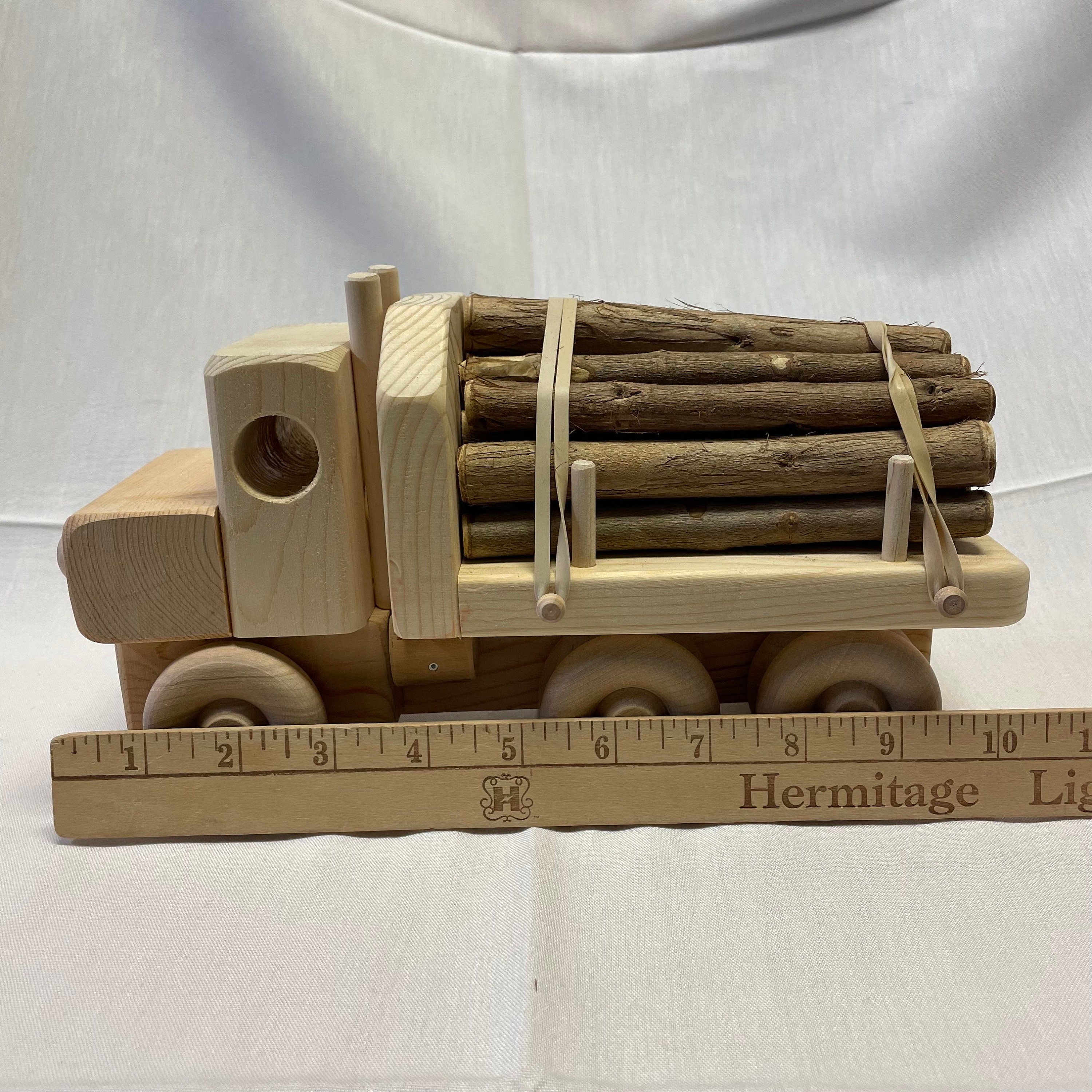 Large Wood Toy Log Truck - Etsy