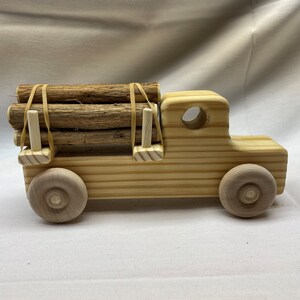 Children's Wood Little Toy Log Truck - Etsy