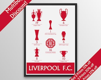 Liverpool FC Poster LFC Print Football Art Liverpool Poster YNWA ...