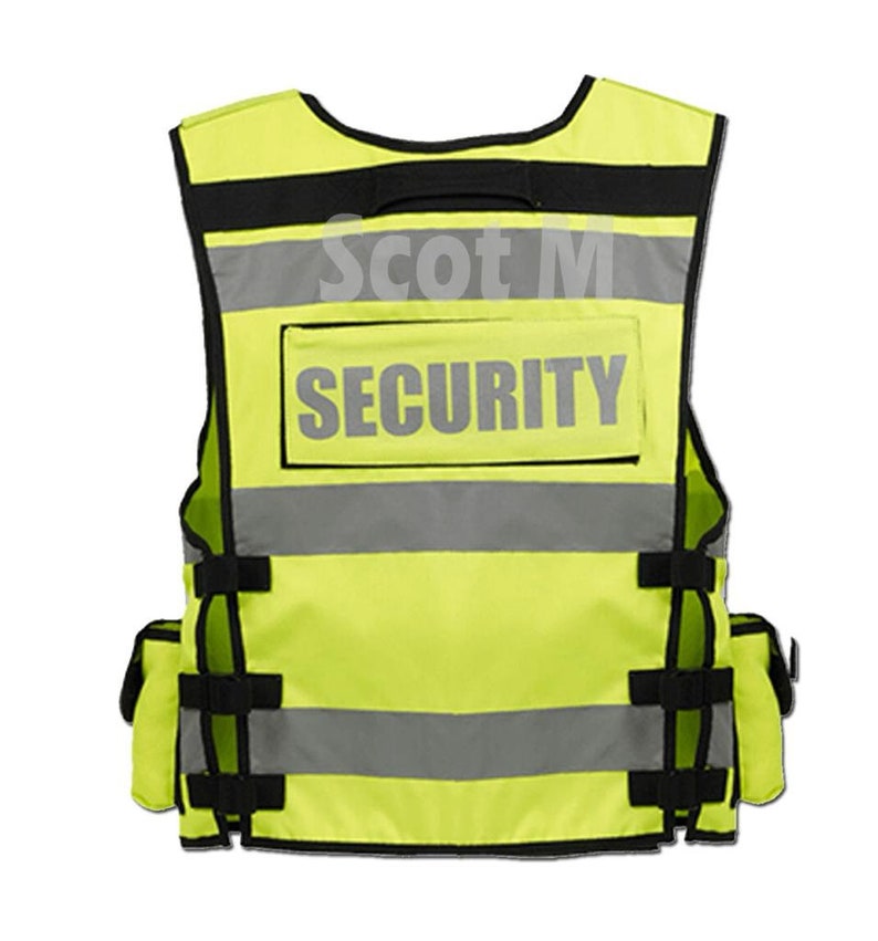 Tactical Security Duty Patrol Vest Hi Viz Yellow Sia Industry Door ...