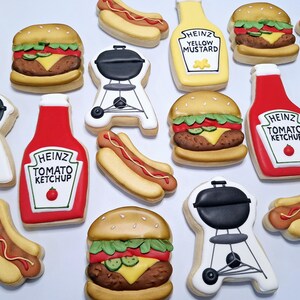 BBQ Themed Decorated Sugar Cookies - Etsy