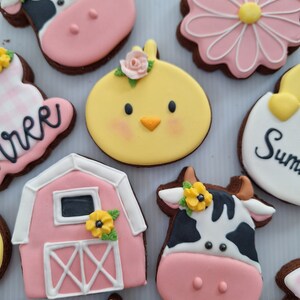 Farm Animal Birthday Cookies - Etsy