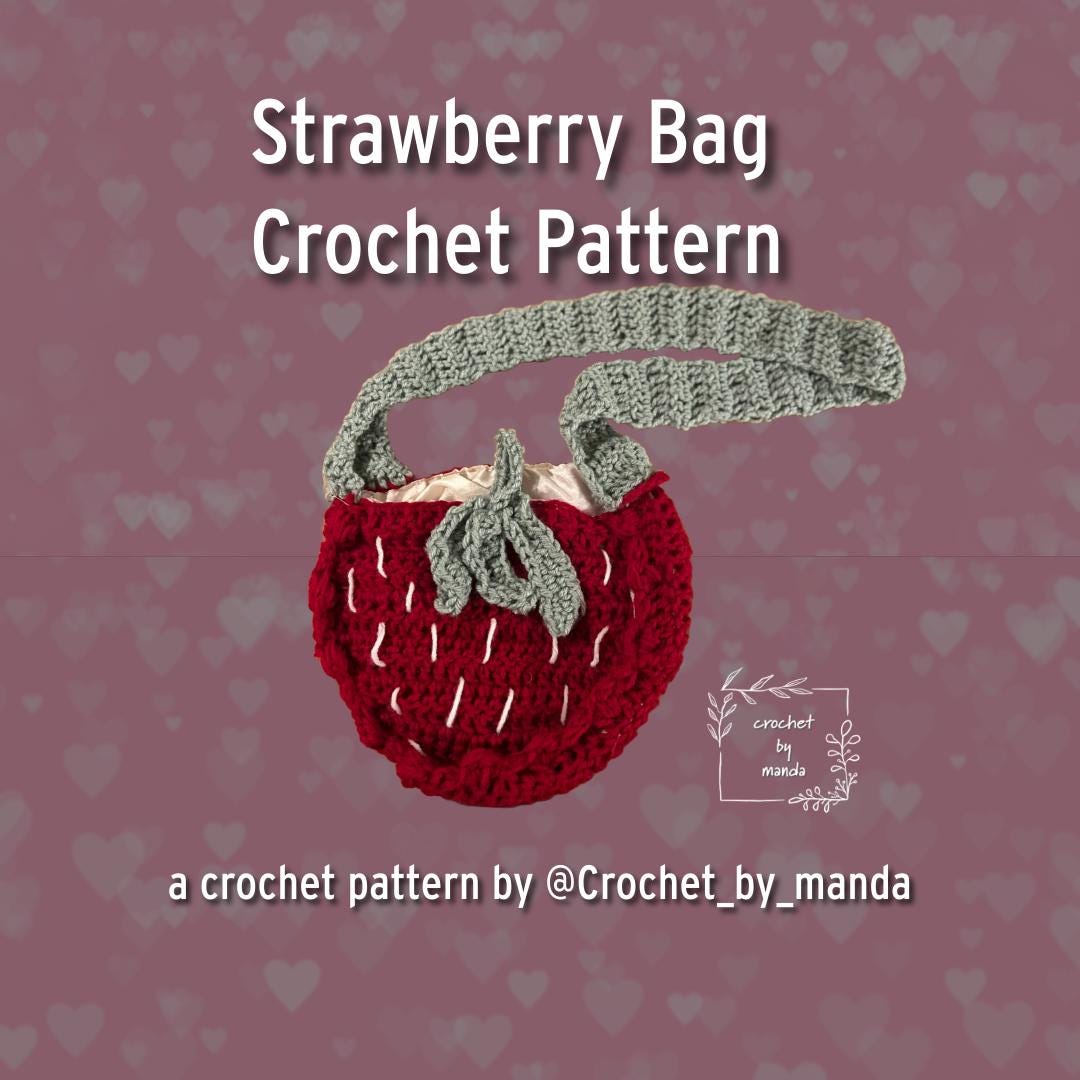 Strawberry Bag Crochet Pattern PDF - Etsy