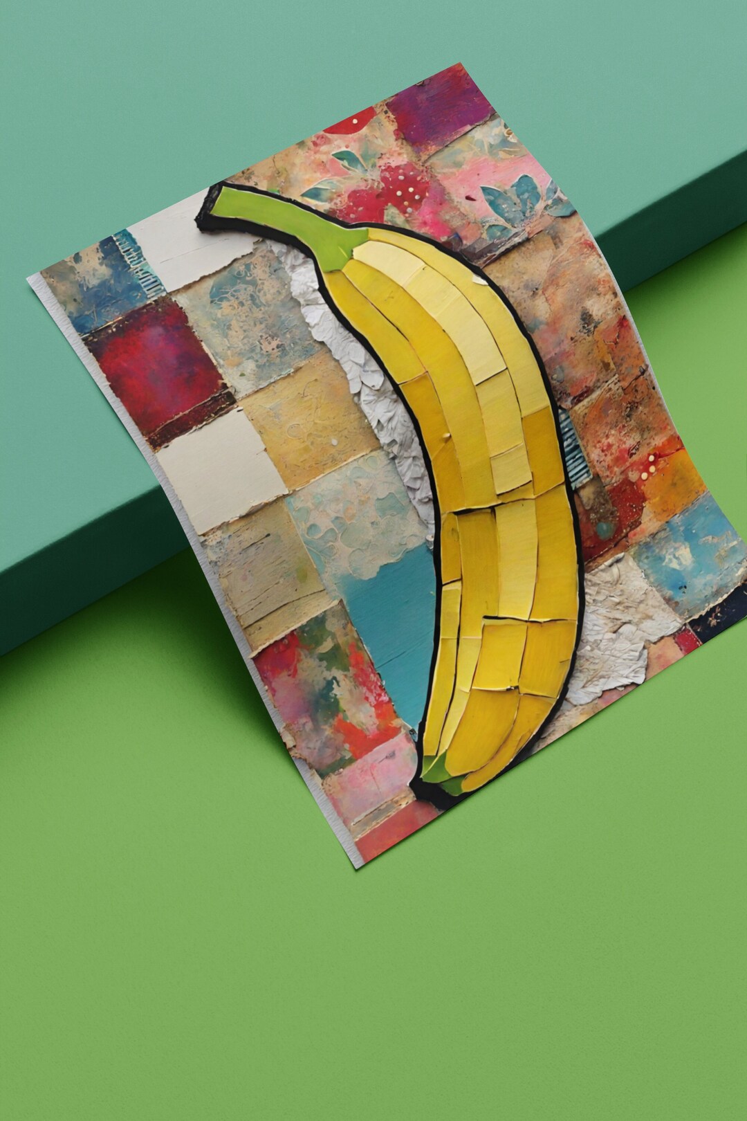Funky Yellow Banana Art Print I Quirky Kitchen Decor I Food Artwork I ...