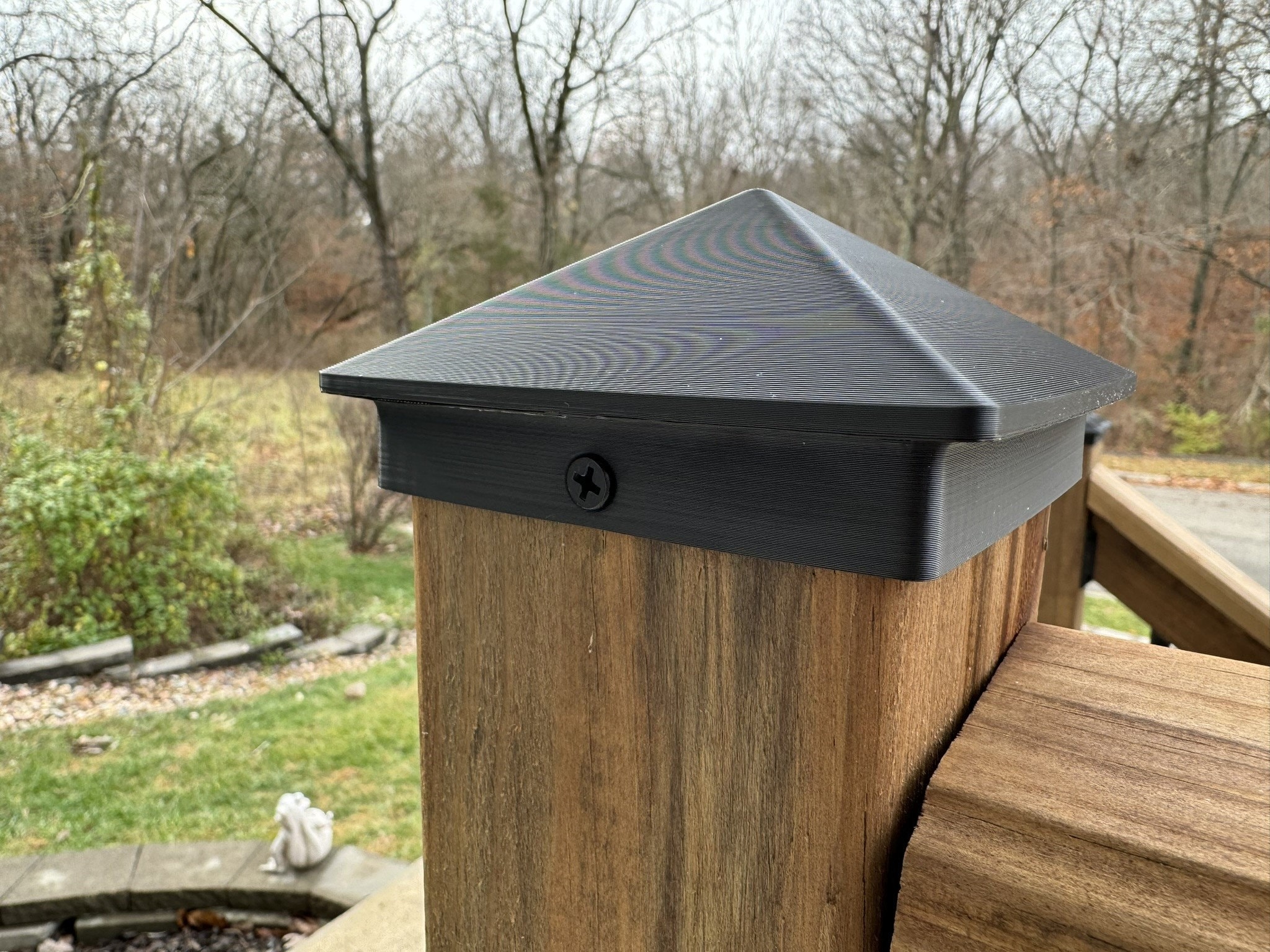 Cedartone Post Cap - Pyramid Style - Etsy