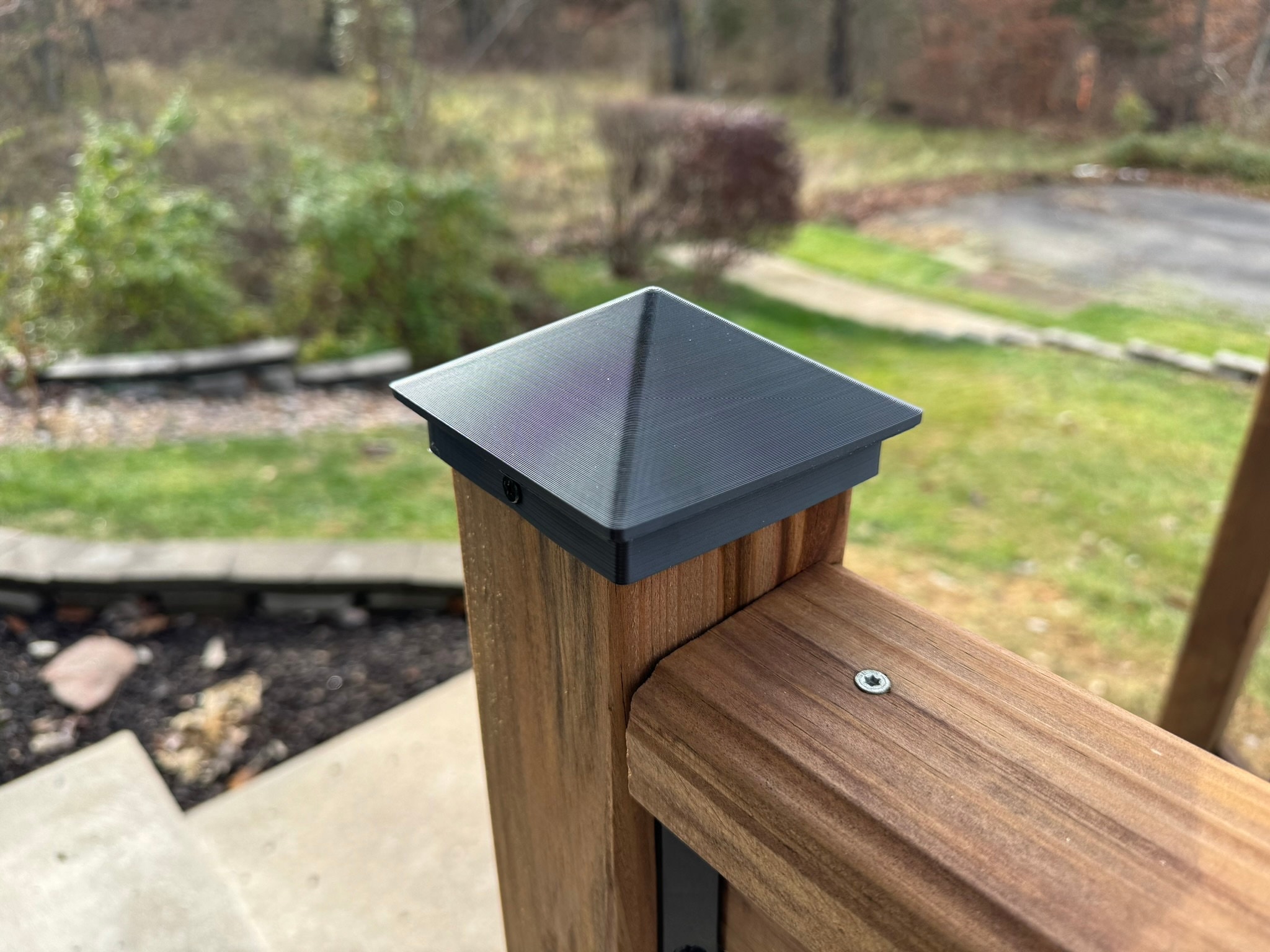 Cedartone Post Cap - Pyramid Style - Etsy