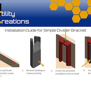 Adhesive Storage Divider Brackets, Custom Storage Organization, Peel ...
