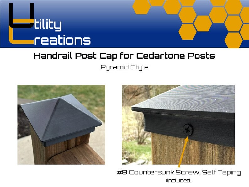 Cedartone Post Cap - Pyramid Style - Etsy