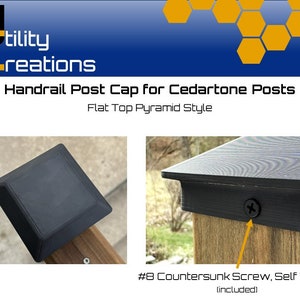 Cedartone Post Cap Flat Pyramid Style - Etsy