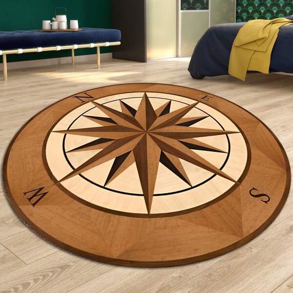 Compass Rose Floor Mat - Etsy