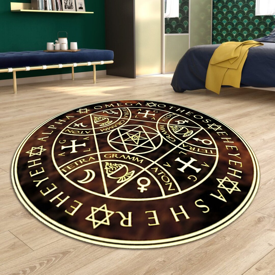 Illuminati, Third Eye, Gothic Home Decor,illuminati Pattern Rug,round Rug,the Eyes of Truth ...