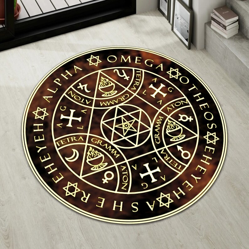 Illuminati, Third Eye, Gothic Home Decor,illuminati Pattern Rug,round ...