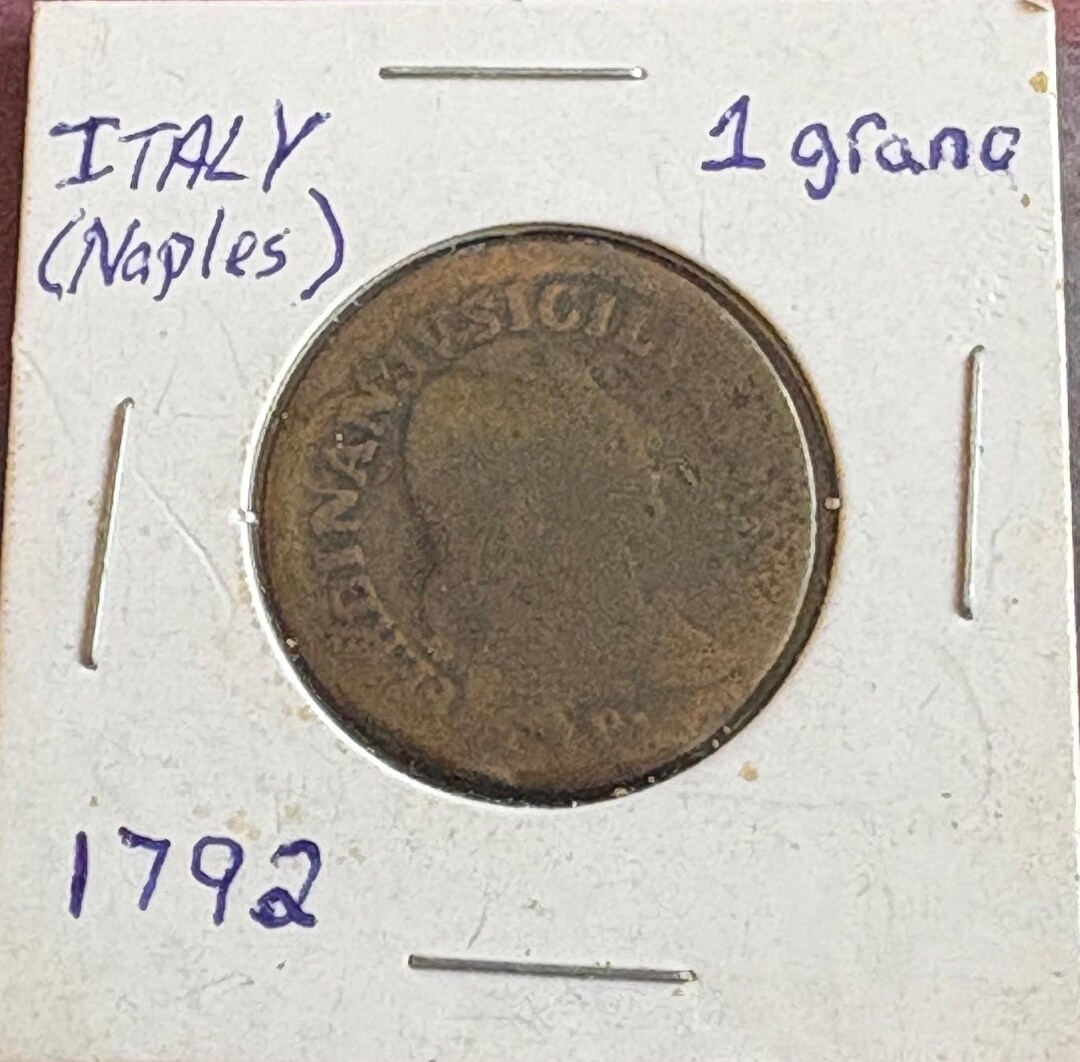 Vintage 1792 Italy: Naples 1 Grano Coin - Rare - Etsy