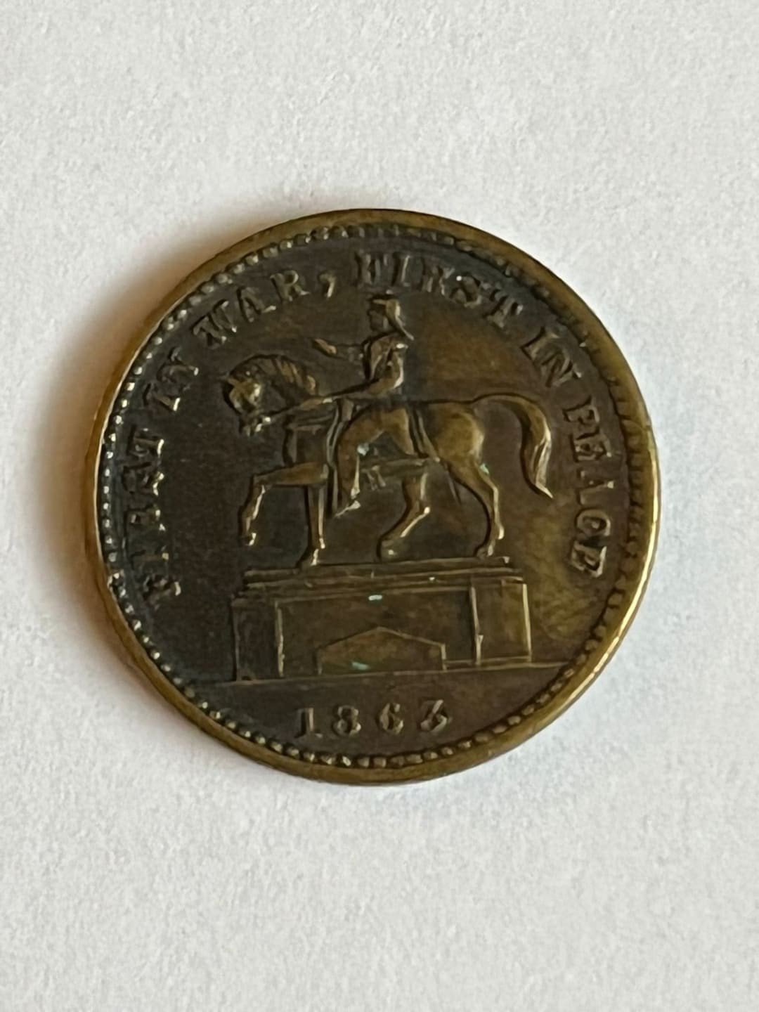 1863 Civil War Token First in War First in Peace High Grade - Etsy