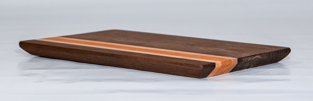Small Triple Accent Walnut Wood Cutting Board Charcuterie Board 7x11 ...