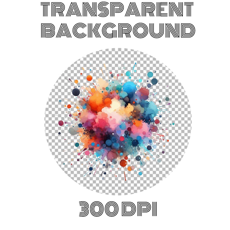 Watercolor Splash Clipart PNG Paint Splatter Clipart Colourful Splash ...