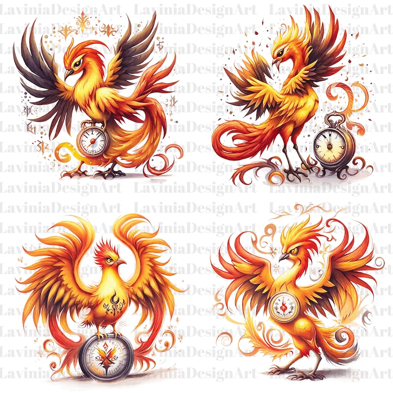 Phoenix Watercolor Clipart | Reborn Phoenix | Phoenix Png | Phoenix ...