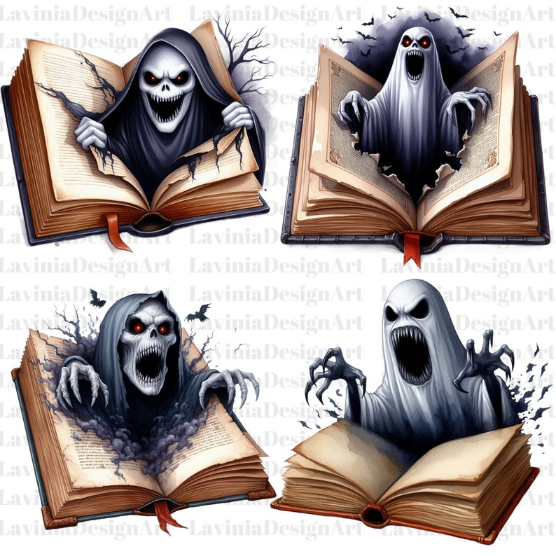 Scary Evil Book 2 Clipart | Halloween Clipart | Evil Book Clipart ...