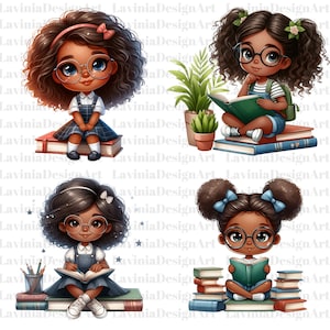 Student Cute Girl Clipart | Student Clipart | Cute Girl Watercolor ...