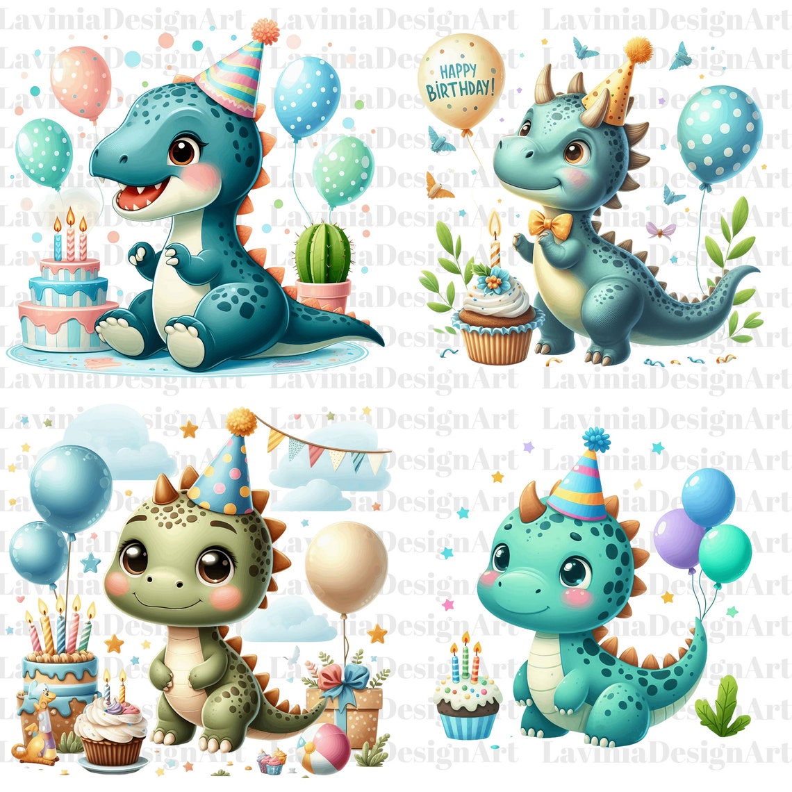Happy Birthday Dinosaur Clipart | Birthday Dinosaur | Baby Dino Theme ...