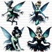 Halloween Dark Scary Fairy Clipart Watercolor | Tinkerbell Clipart ...