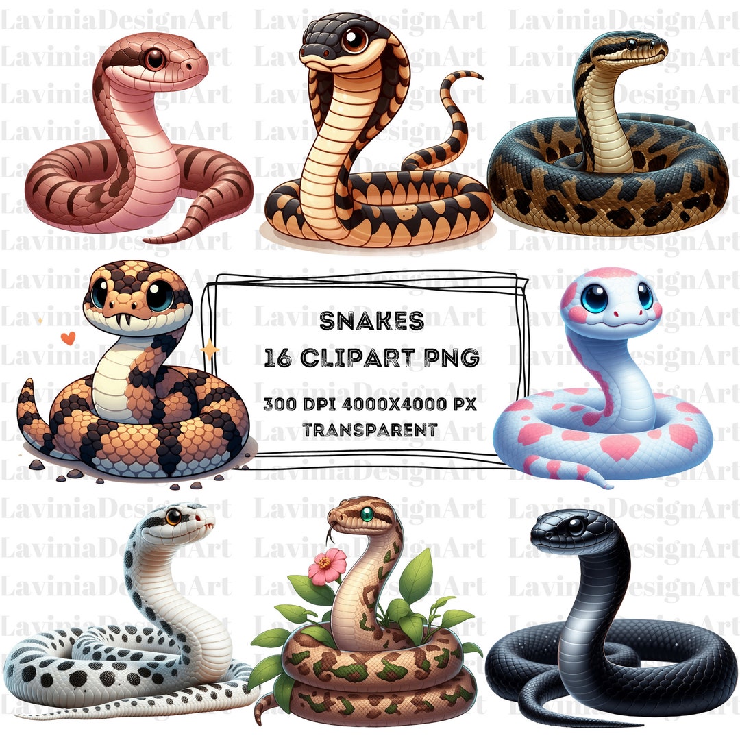 Snake Clipart | Snake Clipart Watercolor | Snake Png | Color Snake ...